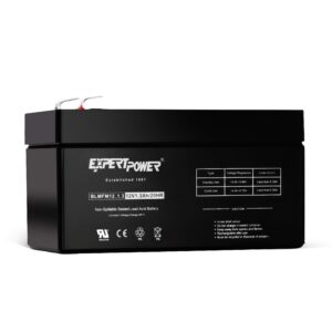 expertpower 12v 1.3ah sla rechargeable battery with f1 terminals || exp1213 (not a replacement for wp3_12)