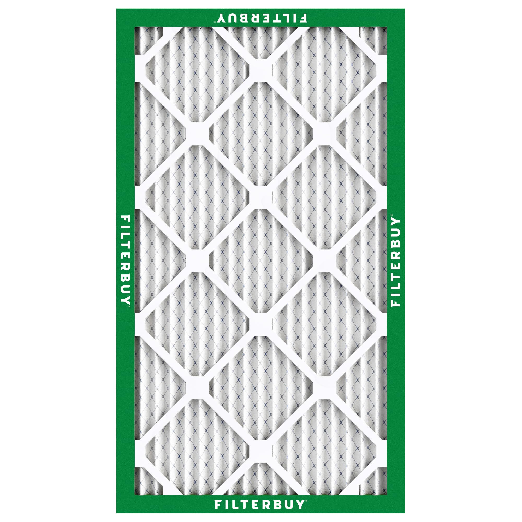 Filterbuy 16x25x1 Air Filter MERV 8 Dust Defense (6-Pack), Pleated HVAC AC Furnace Air Filters Replacement (Actual Size: 15.50 x 24.50 x 0.75 Inches)