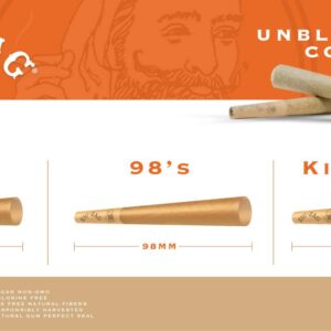 ZIG-ZAG Pre-Rolled Cones - Natural Unbleached Pre Rolled Rolling Papers Bulk Pack - Easy to Use and Convenient - 1 ¼-Inch Size - Pack of 50