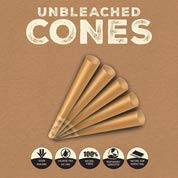 ZIG-ZAG Pre-Rolled Cones - Natural Unbleached Pre Rolled Rolling Papers Bulk Pack - Easy to Use and Convenient - 1 ¼-Inch Size - Pack of 50