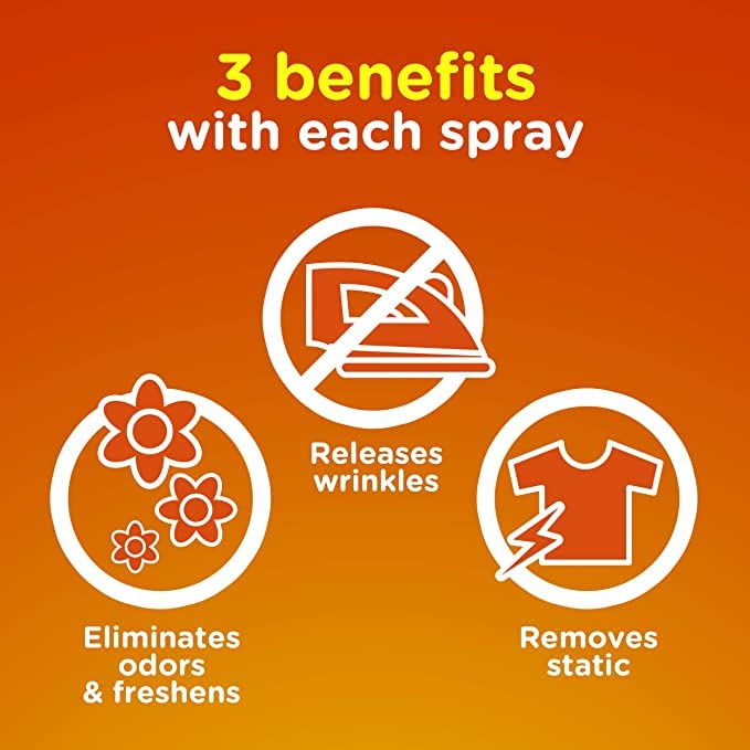 Bounce Anti Static Spray, 3 in 1 Instant Anti Static Spray & Instant Wrinkle Release, Odor Eliminator & Fabric Refresher, Travel Size (3 Oz,Pack of 3)