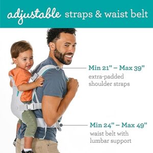 Infantino Flip 4-in-1 Light & Airy Convertible Carrier - Breathable, 4 Positions, Lumbar Support