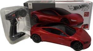 mattel hot wheels red tesla rc 2.4 ghz