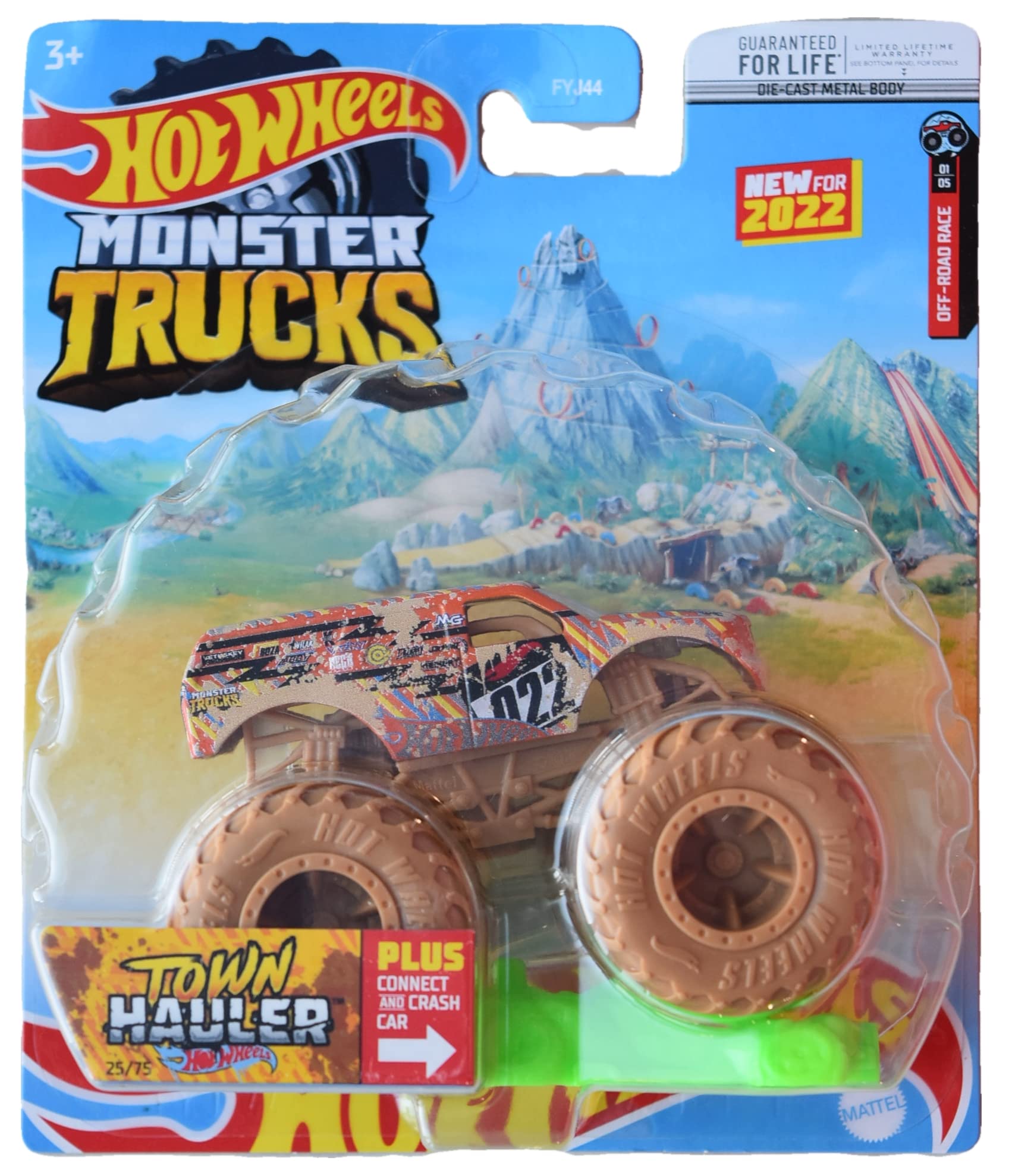 Hot Wheels Monster Trucks Town Hauler, Connect and Crash Car, Town Hauler