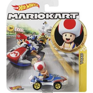 Hot Wheels GBG30 Mario Kart 1:64 Die-Cast Toad with Sneeker Vehicle