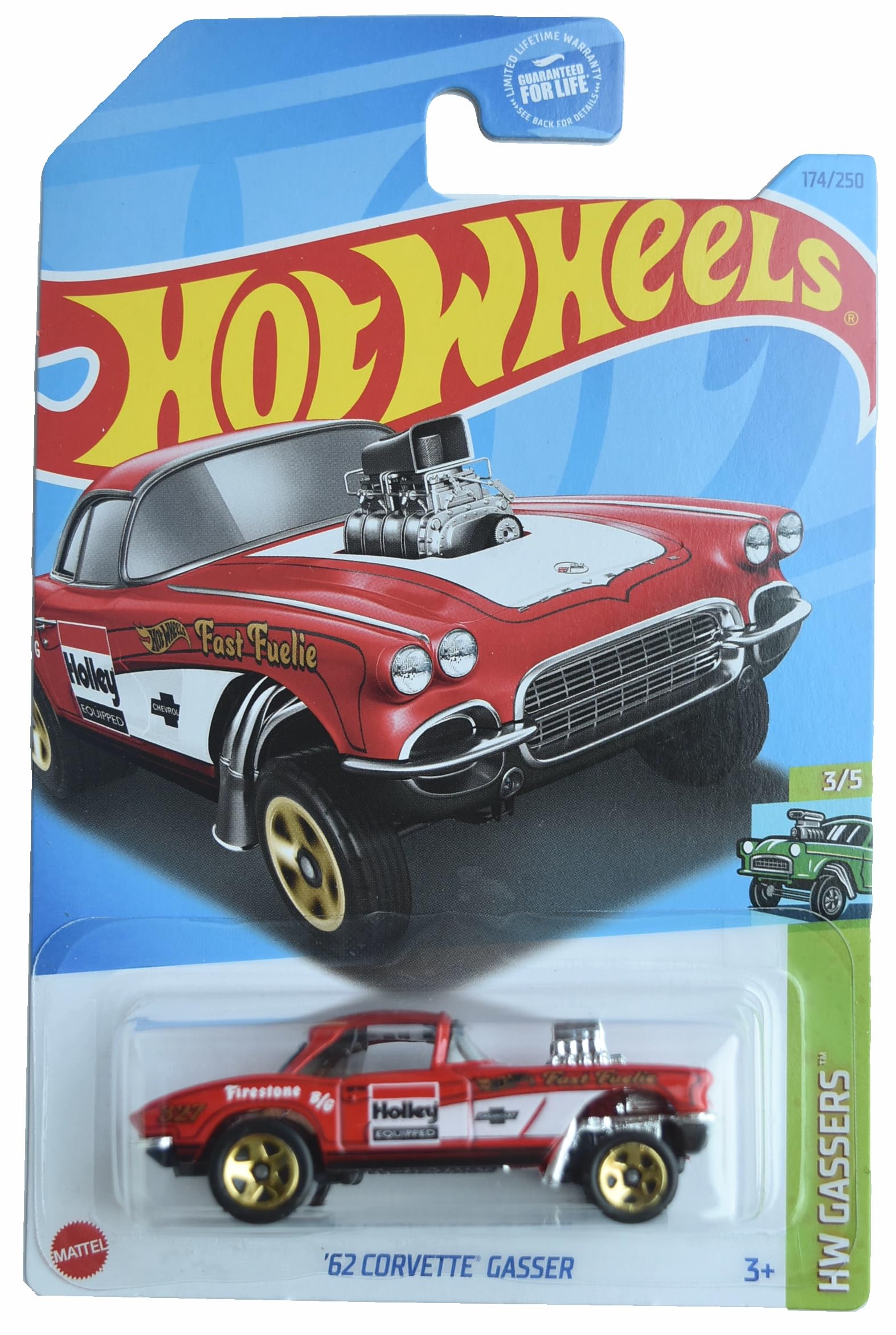 Hot Wheels '62 Corvette Gasser, HW Gassers 3/5 [red] 174/250