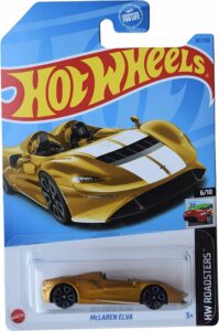 hot wheels mclaren elva, hw roadsters 6/10 [gold] 82/250