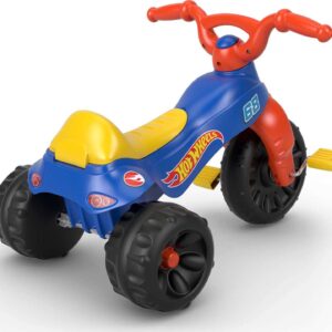 Fisher-Price Hot Wheels Toddler Tricycle Tough Trike Toy Bike with Handlebar Grips & Storage for Preschool Kids Ages 2+ Years​ (Amazon Exclusive)