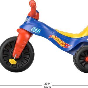 Fisher-Price Hot Wheels Toddler Tricycle Tough Trike Toy Bike with Handlebar Grips & Storage for Preschool Kids Ages 2+ Years​ (Amazon Exclusive)