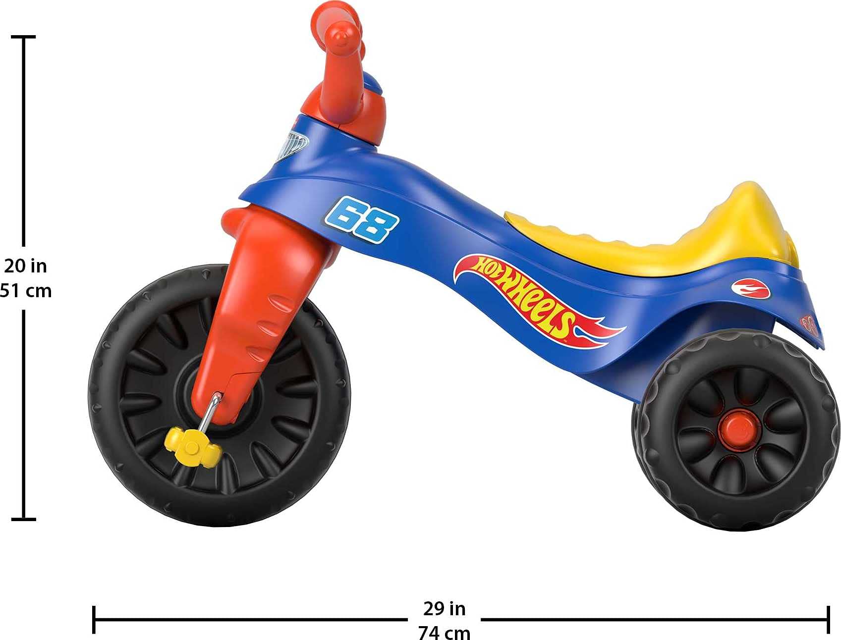 Fisher-Price Hot Wheels Toddler Tricycle Tough Trike Toy Bike with Handlebar Grips & Storage for Preschool Kids Ages 2+ Years​ (Amazon Exclusive)