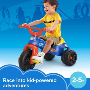 Fisher-Price Hot Wheels Toddler Tricycle Tough Trike Toy Bike with Handlebar Grips & Storage for Preschool Kids Ages 2+ Years​ (Amazon Exclusive)