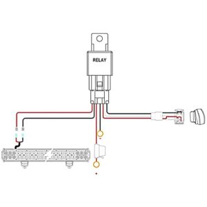 Nilight Copper LED Light Bar Wiring Harness Kit - 1 Lead 12AWG Heavy Duty 12V On Off Switch Power Relay Blade Fuse for Off Road LED Work Light,2 Years Warranty