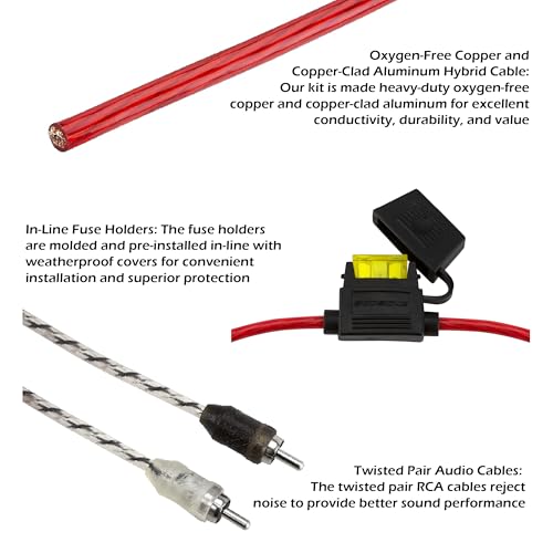 Scosche Install Centric ICAK12 True 12 Gauge Hybrid OFC 2-Channel High Current Amplifier Wiring Kit Accessory Installation Wiring Kit for Boat, Motorcycles, ATV’s and UTV’s