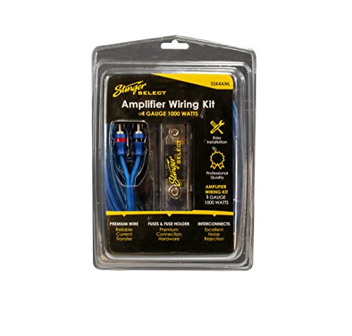 STINGER SSK4ANL 4Ga 1000W Complete Wiring Kit, blue, "10.25"" x 7"" x 4"""