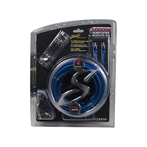 STINGER SSK4ANL 4Ga 1000W Complete Wiring Kit, blue, "10.25"" x 7"" x 4"""