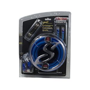 STINGER SSK0 1/0Ga 1500W Complete Wiring Kit, Black/Blue, 12.75" x 10.5" x 3.5"