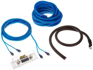 stinger ssk0 1/0ga 1500w complete wiring kit, black/blue, 12.75" x 10.5" x 3.5"