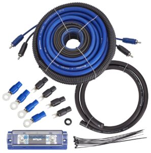 installgear dual 4 gauge amp kit with amplifier installation wiring true spec and soft touch wire | 4 gauge wire, 4 gauge amp kit, amplifier wiring kit, sub wiring kit