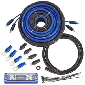 InstallGear Dual 4 Gauge Amp Kit with Amplifier Installation Wiring True Spec and Soft Touch Wire | 4 Gauge Wire, 4 Gauge Amp Kit, Amplifier Wiring Kit, Sub Wiring Kit