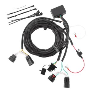 trailer wiring harness kit 4-pin fits for jeep wrangler jl/jlu 2018-2023 vehicle-side wiring harness