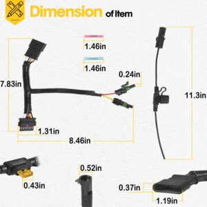 Upgraded 97109-0925 Daytime Running Light DRL Adapter Wiring Harness Fits for Jeep Wrangler JL & Gladiator JT 2018-2023…