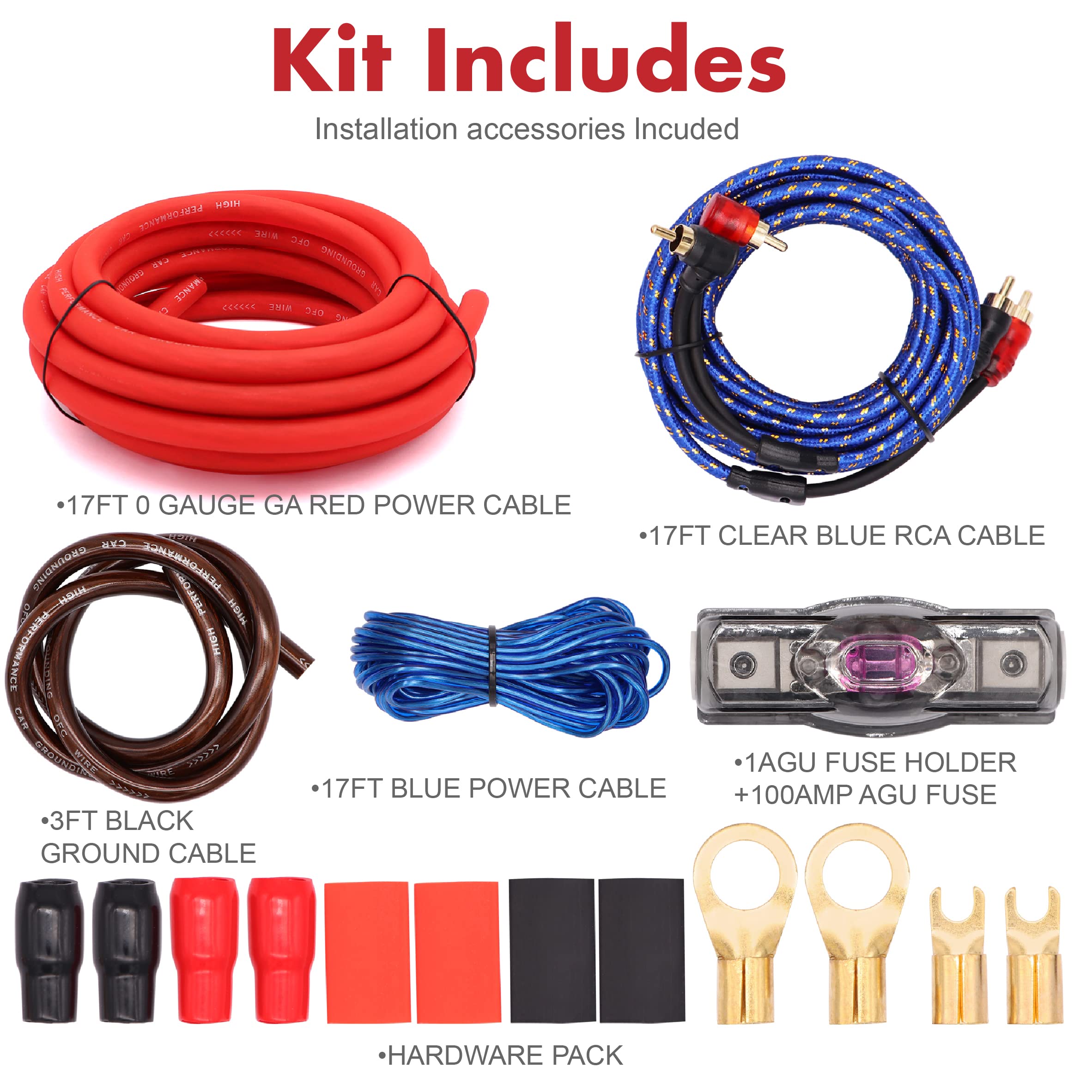 0 Gauge Car Amp Wiring Kit A Car Amplifier Installation Wiring Helps You Make Connections and Brings Power to Your Radio, Subwoofers Speakers