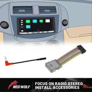 RED WOLF Car Radio Wiring Harness ISO Connector Adapter, Built-in Resistors Protect Vehicles Battery for Mercedes-Ben 2001-2013,VW 1986-2003, Audi 1988-2003 Aftermarket Stereo CD Player