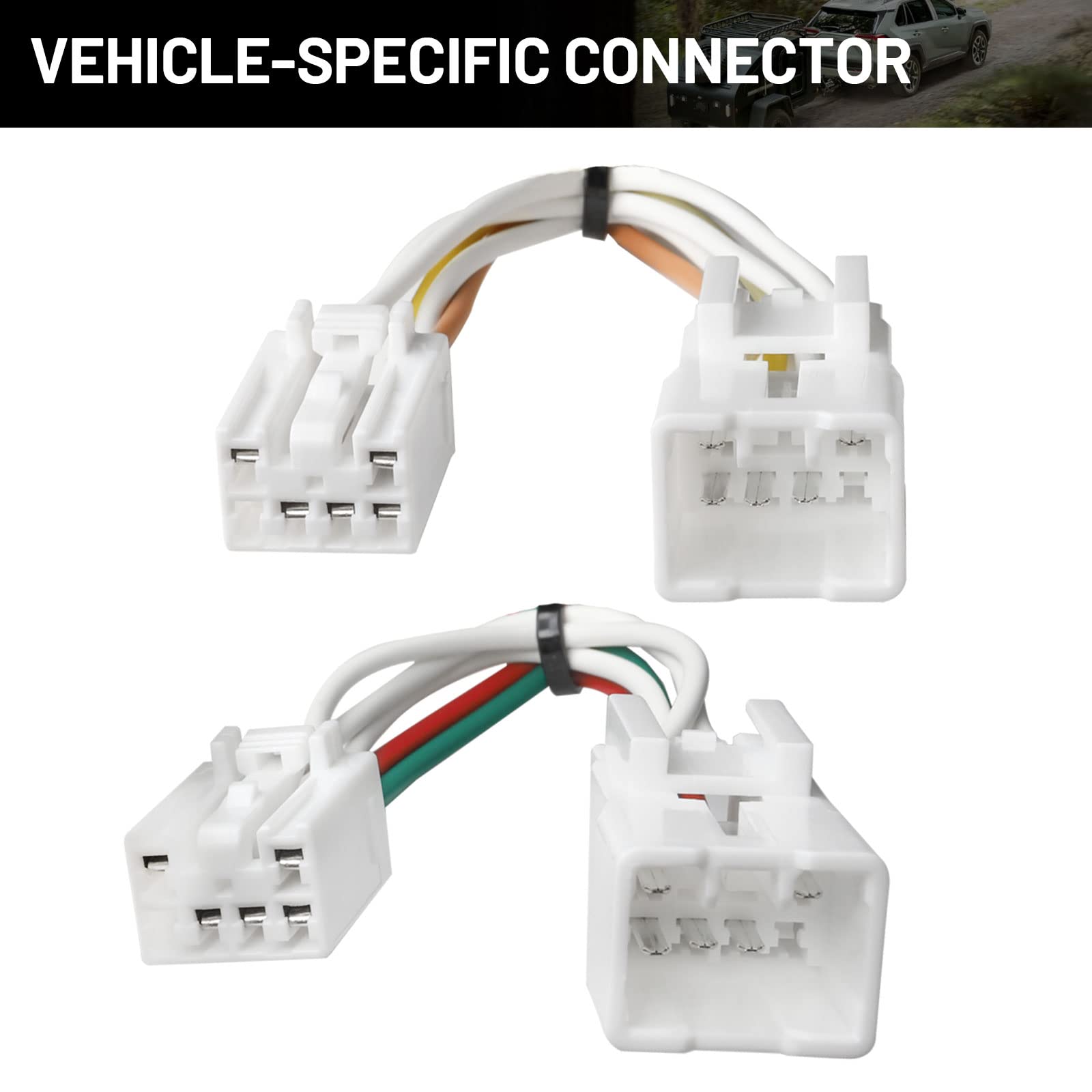 MECMO 4 Pin Trailer Wiring Harness for 2006-2012 Toyota RAV4, ‎56165 T-Connector Hitch Wiring for Trailer Light Connect