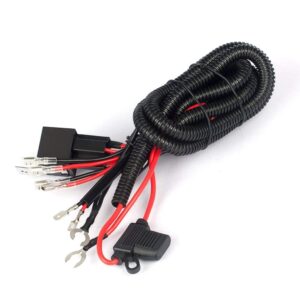 somaer 12v horn wiring harness relay kit for car truck grille mount blast tone horns(horn not included)