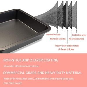 CHEFMADE Square Cake Pan, 8-Inch Bakeware Non-Stick Carbon Steel Pan Deep Dish Oven Baking Mold Baking Tray Ovenware for Cakes, Bread, Pizza, Cookies