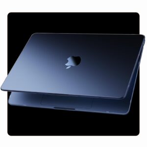 soonjet compatible for macbook air 15 inch case 2023 2024 new m3 m2 [100% match official color] [ultra thin armor] protective hard shell matte cover for laptop model a3114 a2941 - midnight clear