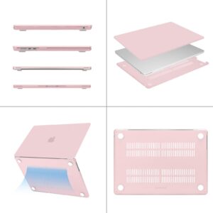 MOSISO Compatible with MacBook Air 15 inch Case 2023 2024 Release M3 A3114 M2 A2941 with Liquid Retina Display & Touch ID, Protective Plastic Hard Shell Case Cover, Baby Pink