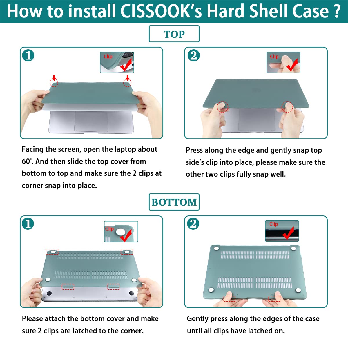 CISSOOK for MacBook Air 15 inch M3 M2 Case 2024 2023 Release A3114 A2941, Tropical Hard Shell Case with Keyboard Cover Skin + Type C to USB Adapter for MacBook Air 15 2024, Tropical Palm Leaves