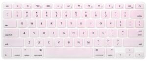 hrh silicone keyboard cover skin for macbook air 13,for macbook pro 13/15/17 (with or w/out retina display, 2015 or older version)&for imac older usa layout,light pink