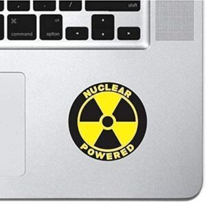 Nuclear Powered Decal Laptop Sticker Compatible With iPad MacBook Pro Air Sticker 13" 15" 17" Keyboard Keypad Mousepad Trackpad Radioactive Sticker