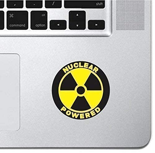 Nuclear Powered Decal Laptop Sticker Compatible With iPad MacBook Pro Air Sticker 13" 15" 17" Keyboard Keypad Mousepad Trackpad Radioactive Sticker