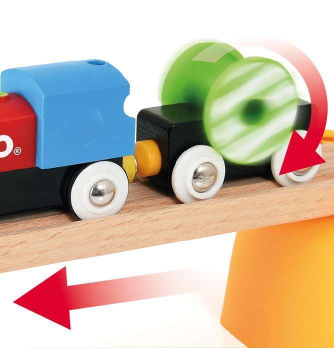 BRIO World 33710 - My First Railway Battery Operated Train Set | 25 Piece Wood Train Set for Toddlers | Inclusive of Accessories and Wooden Tracks | Certified by Forest Stewardship Council