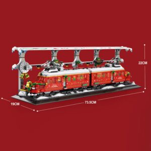 MISINI 66034 Steam Train Building Blocks, 2822 Pcs Train Building Set with Lights, Collectible Christmas elements Steam Locomotive Display Toys kit with Train Tracks, Top Present for Train Lovers