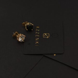 Crown Earrings Gold Earrings for Men Black and Gold Stud Earrings for Women Stainless Steel Stud Earrings Men