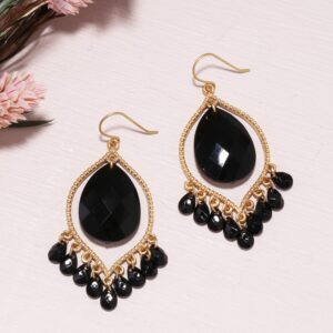 Bohemian Multi Beads Tassel Chandelier Dangle Drop Earrings for Women