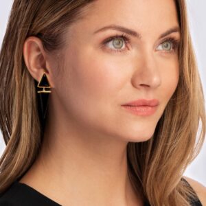 Ross-Simons Black Onyx Drop Earrings in 18kt Gold Over Sterling