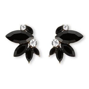 black crystal stud earrings small rhinestone cluster earrings cute sparkly earrings for women girls wedding prom party