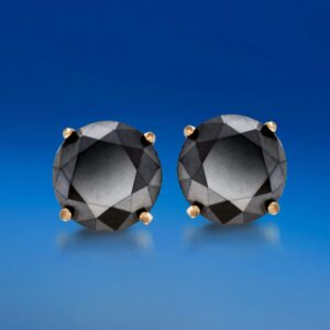 Ross-Simons 2.00 ct. t.w. Black Diamond Stud Earrings in 14kt Yellow Gold