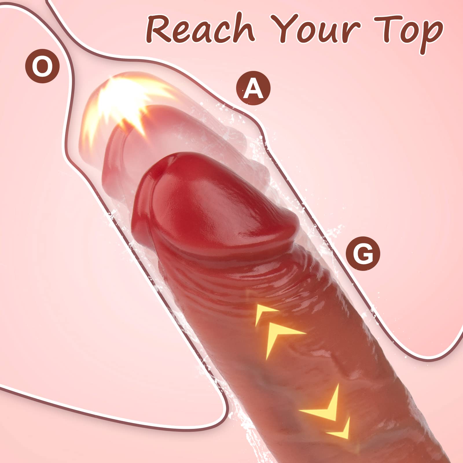 9 inch Thrusting Dildo Vibrator Sex Toys for Women, Vibrator Adult Sex Toys Realistic Vibrating Dildos with 3 Thrusting & Rotating Actions 5 Vibrations, Sex Toys for Women and Men Anal Play Flesh