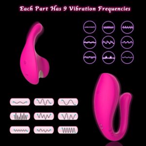 APP & Remote Control Vibrating Panties Wearable Vibrator, Healexcer Smartphones Dual Motors Adult Sex Toys for Women Couples Pleasure with Vibrating Ball 9 Stimulations, Couples Sex Products Games