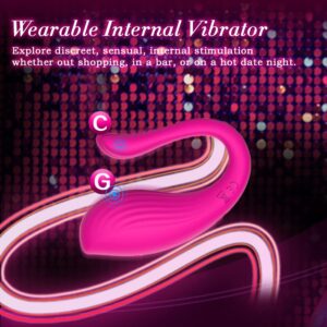 APP & Remote Control Vibrating Panties Wearable Vibrator, Healexcer Smartphones Dual Motors Adult Sex Toys for Women Couples Pleasure with Vibrating Ball 9 Stimulations, Couples Sex Products Games