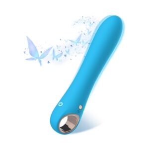 g spot vibrator dildo, tuitionua realistic silicone dildos with 10 vibration modes, soft bendable clitoral vibrators, vibrating machine massagers, adult sex toys for women men(blue)