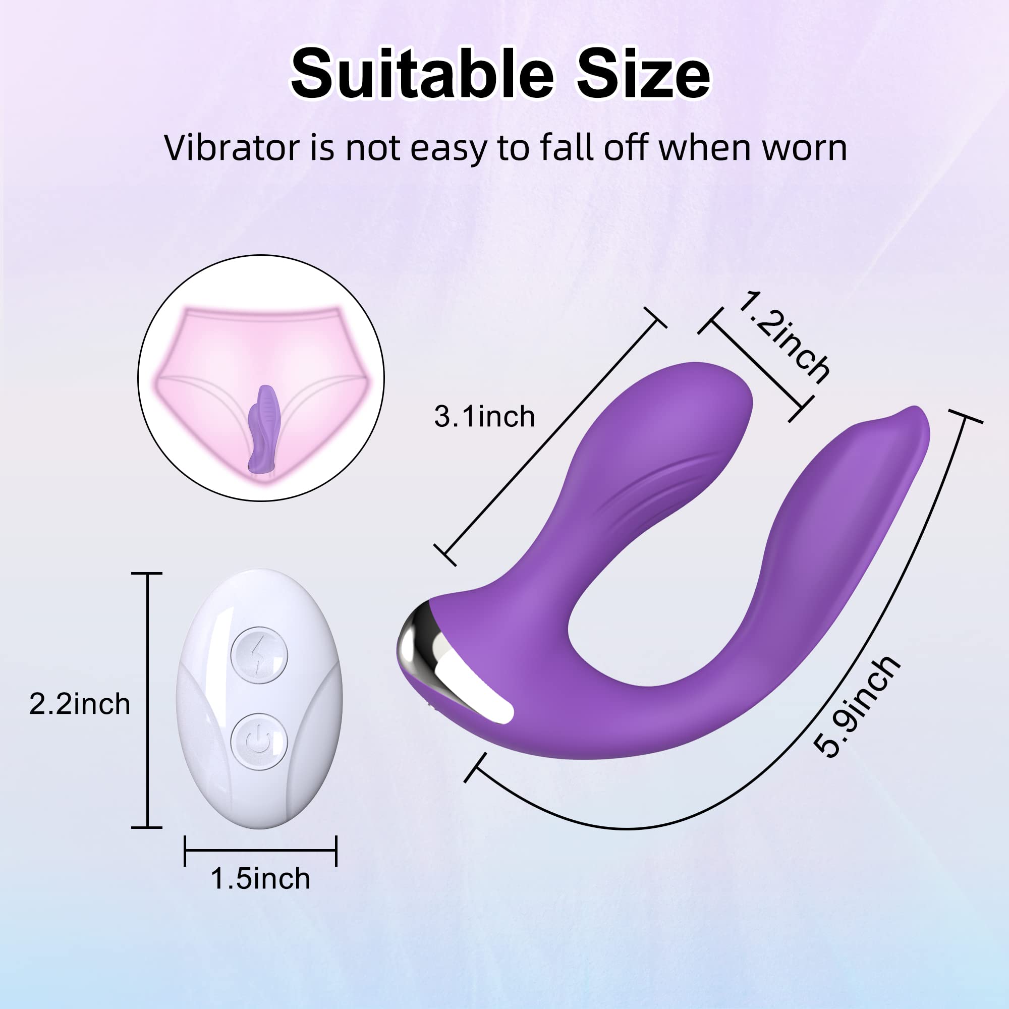 Dual Stimulation App Remote Control Wearable Panty Clitoral Vibrators Rose G Spot Butterfly Vibrator with 9+9 Strong Vibration Mode Acvioo Sex Toys for Women or Couples (Purple)