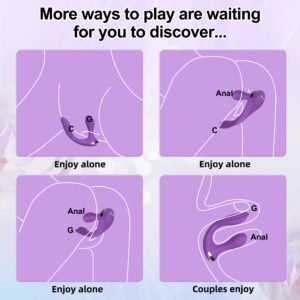 Dual Stimulation App Remote Control Wearable Panty Clitoral Vibrators Rose G Spot Butterfly Vibrator with 9+9 Strong Vibration Mode Acvioo Sex Toys for Women or Couples (Purple)