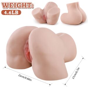 4.6LB Sex Dolls Male Masturbator Stroker Realistic Pocket Pussies with Vagina Anal Ass Sex Toy Gay Sex Doll Adult Pleasure Love Toys for Men Masturbation (SXM)…